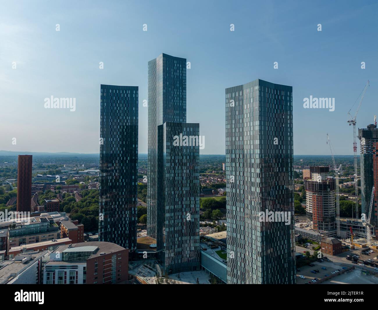 The modern Skyscrapers of Manchester Deansgate - MANCHESTER, UK ...