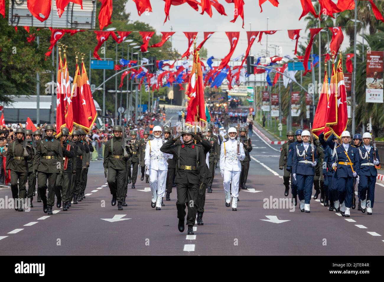 August 30, 2022: Parade of Turkish military units on August 30 Victory ...