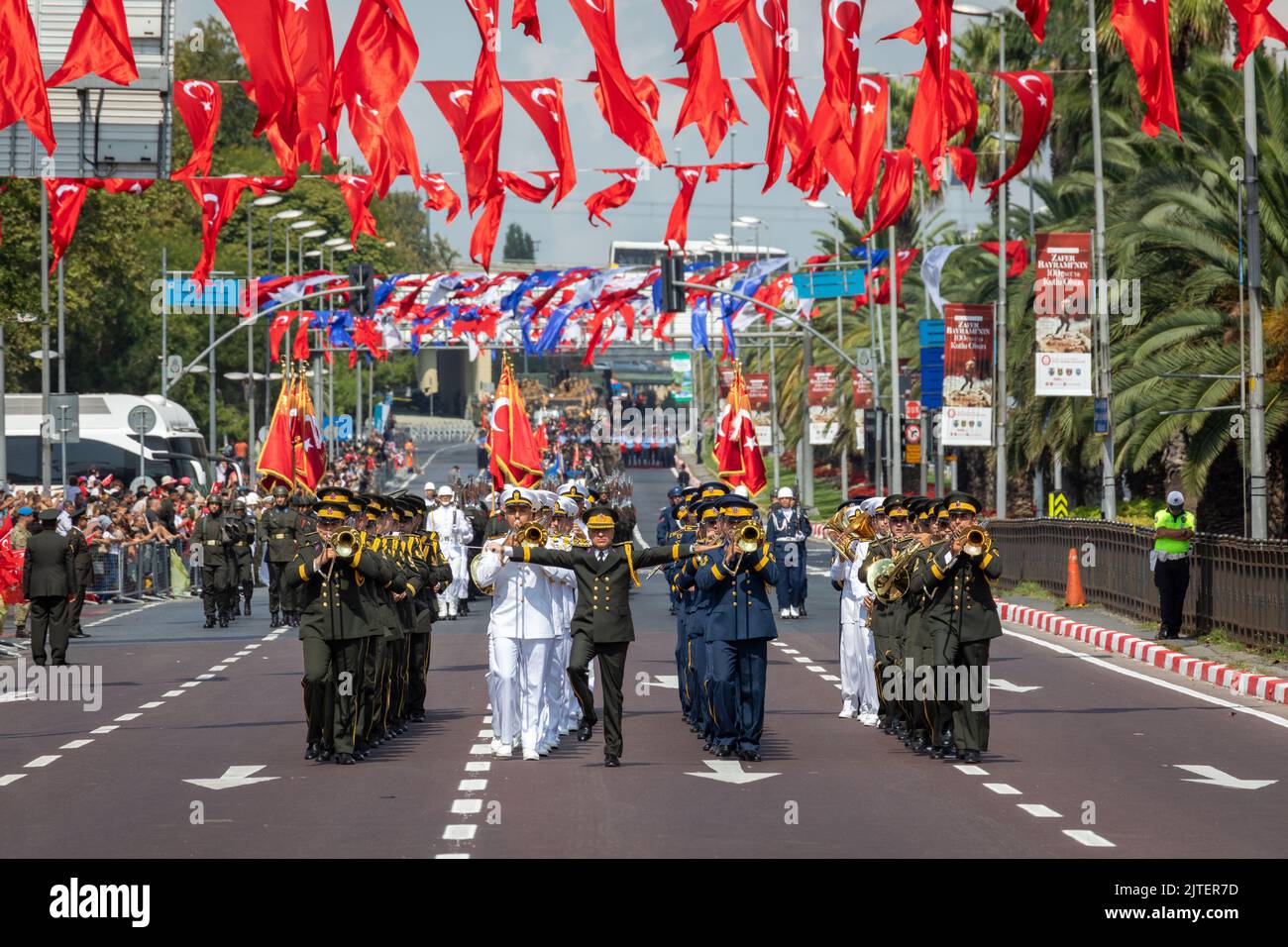 August 30, 2022: Parade of Turkish military units on August 30 Victory ...