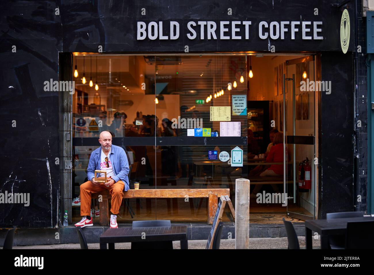 Liverpool city centre trendy street Bond Street Stock Photo - Alamy