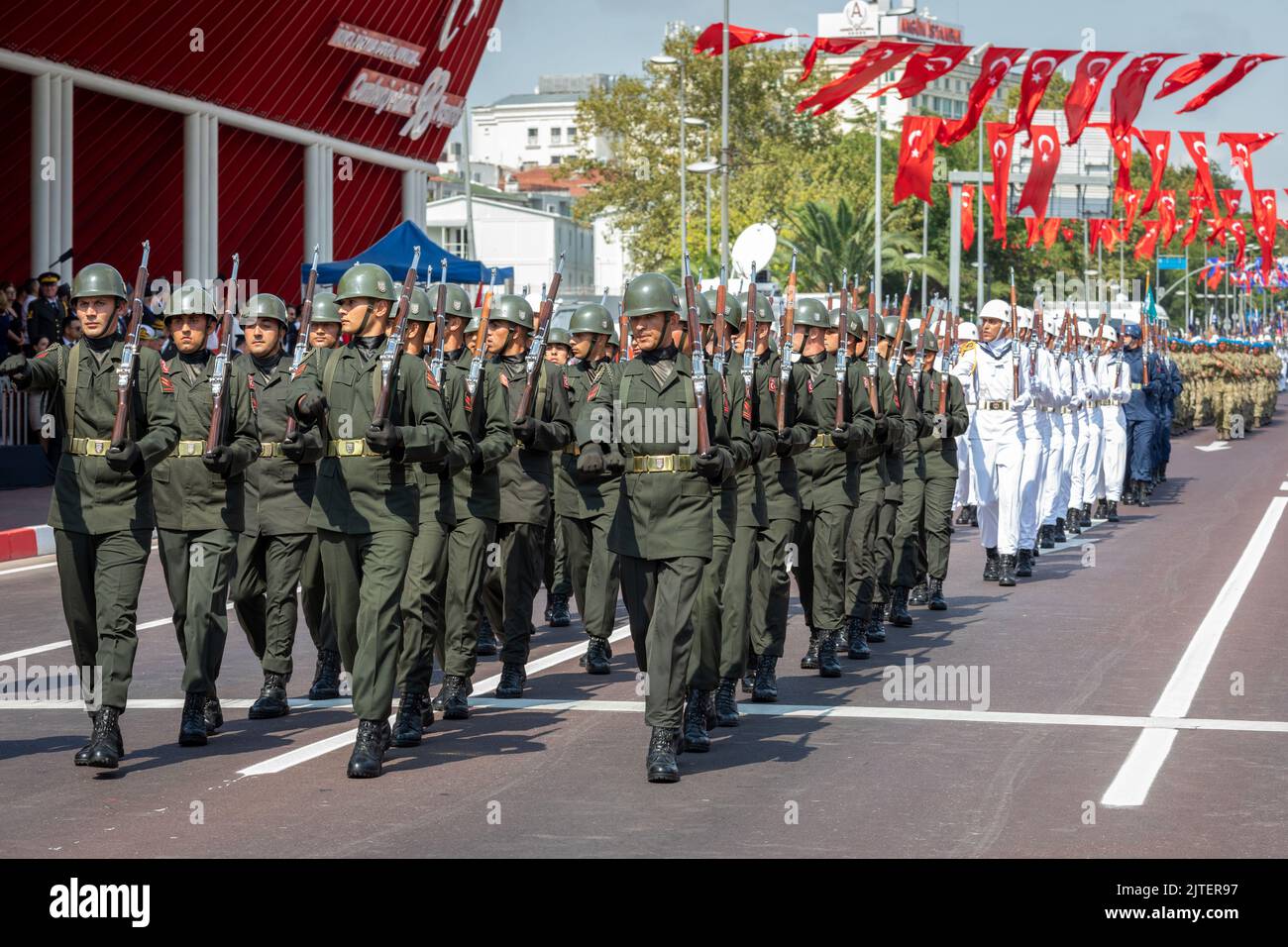 August 30, 2022: Parade of Turkish military units on August 30 Victory ...