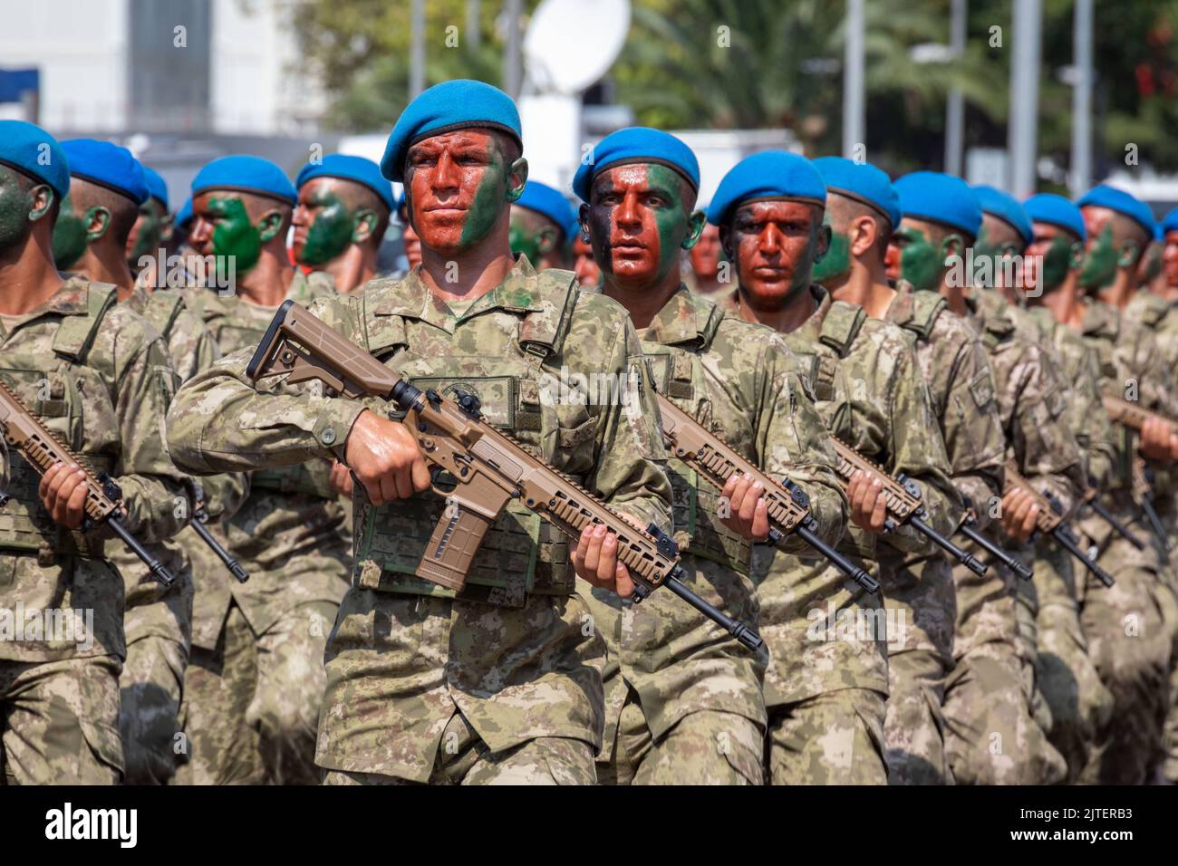 August 30, 2022: Parade of Turkish military units on August 30 Victory ...