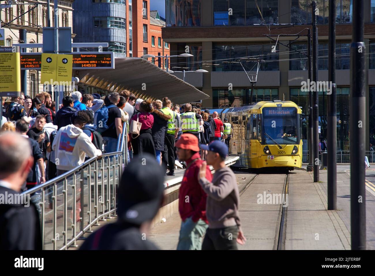 Piccadilly gardens tram stop hi-res stock photography and images - Alamy