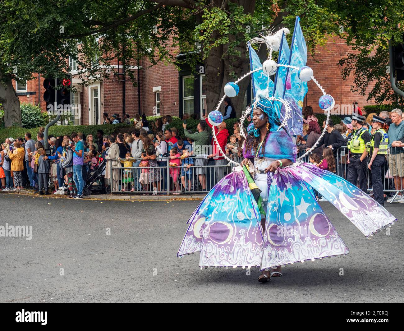 2022 August 29 - UK - Yorkshire - Leeds West Indian Carnival - A troupe ...
