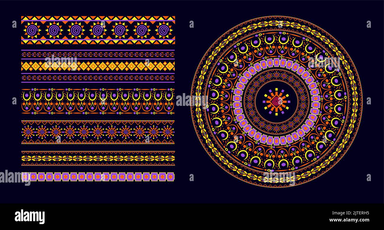 Aztecs, Incas. Latino American poncho ornament vector for card, banner ...