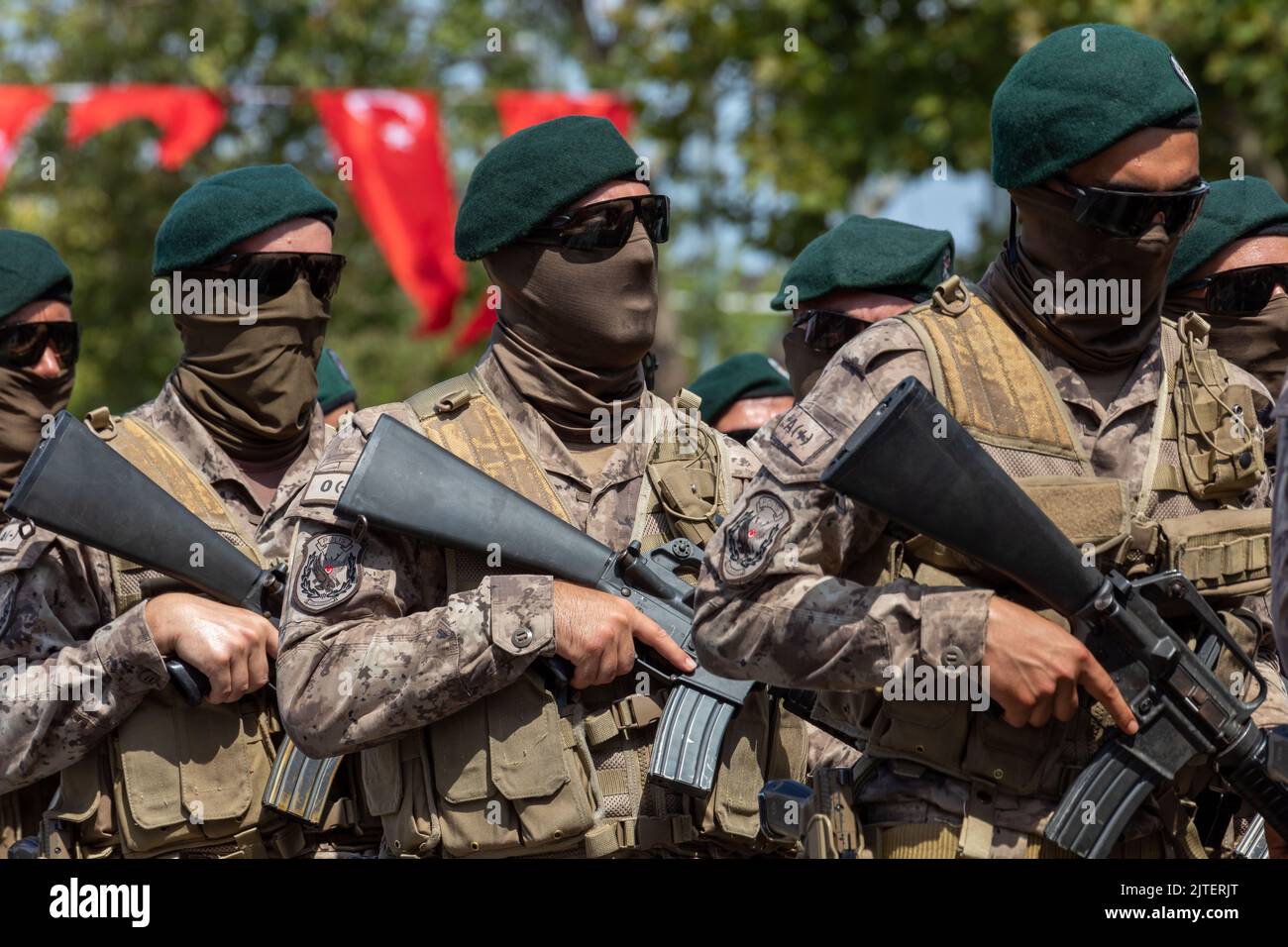 August 30, 2022: Parade of Turkish military units on August 30 Victory ...