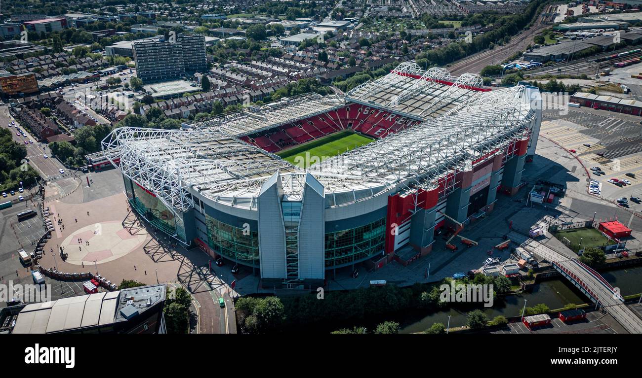 Old trafford night view manchester hi-res stock photography and images ...