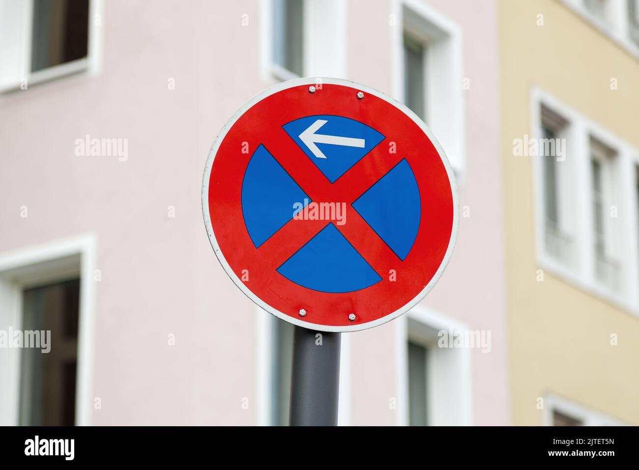 clearway traffic sign in a city street Stock Photo - Alamy