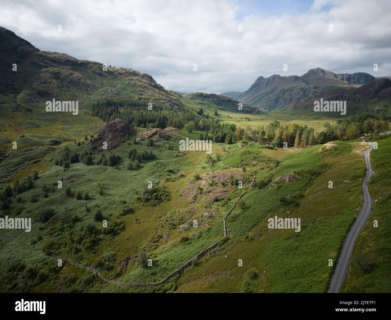 Amazing Lake District National Park - aerial view Stock Photo - Alamy