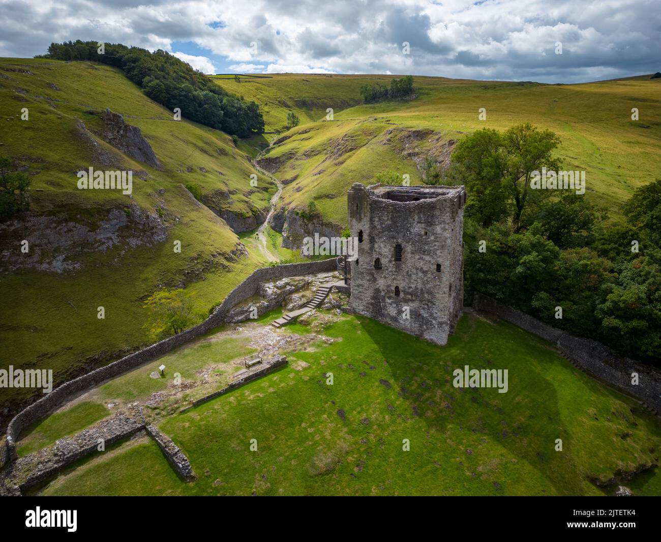 Peveril Castle in the Peak District National Park Stock Photo - Alamy