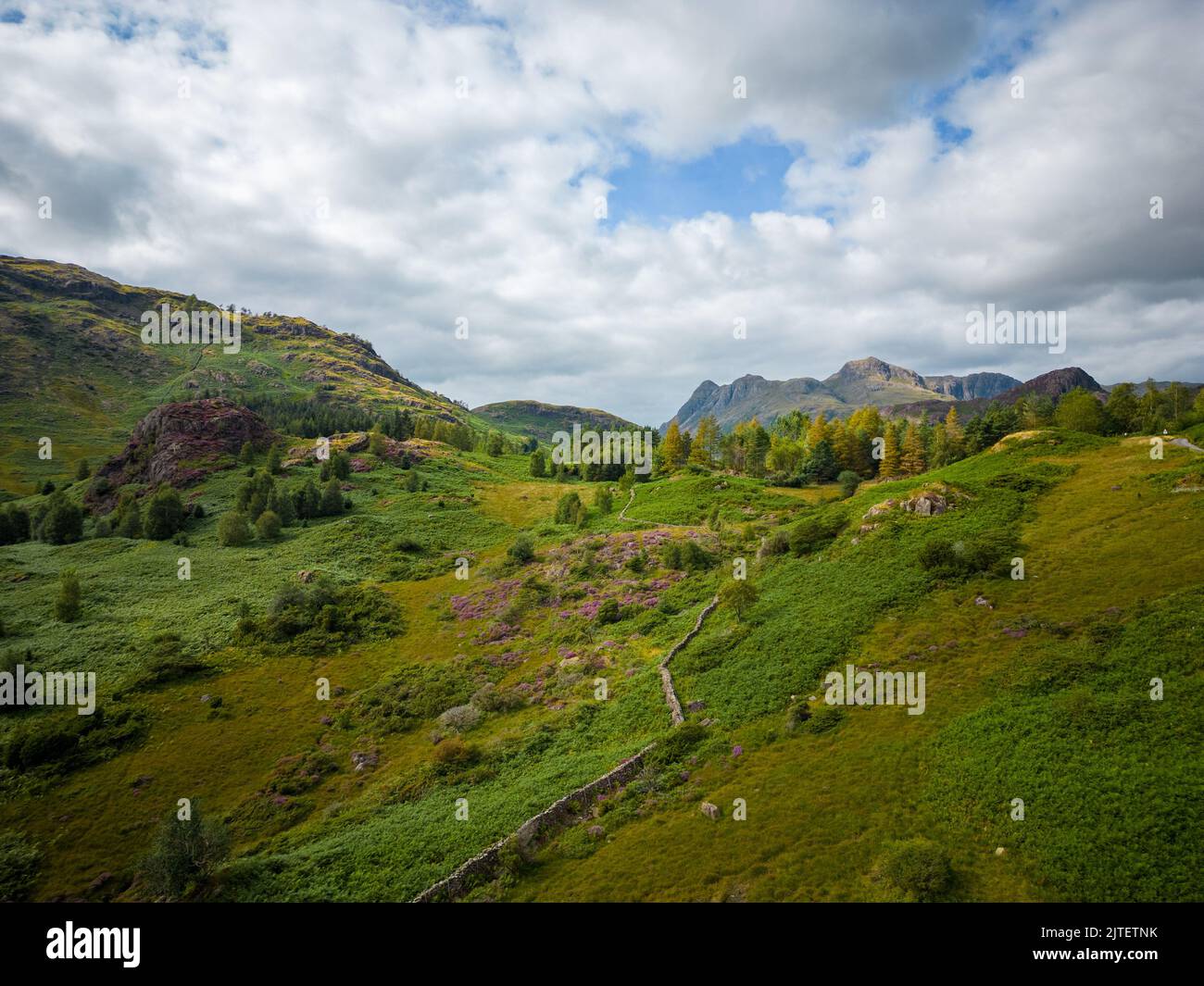 Amazing Lake District National Park - aerial view Stock Photo - Alamy