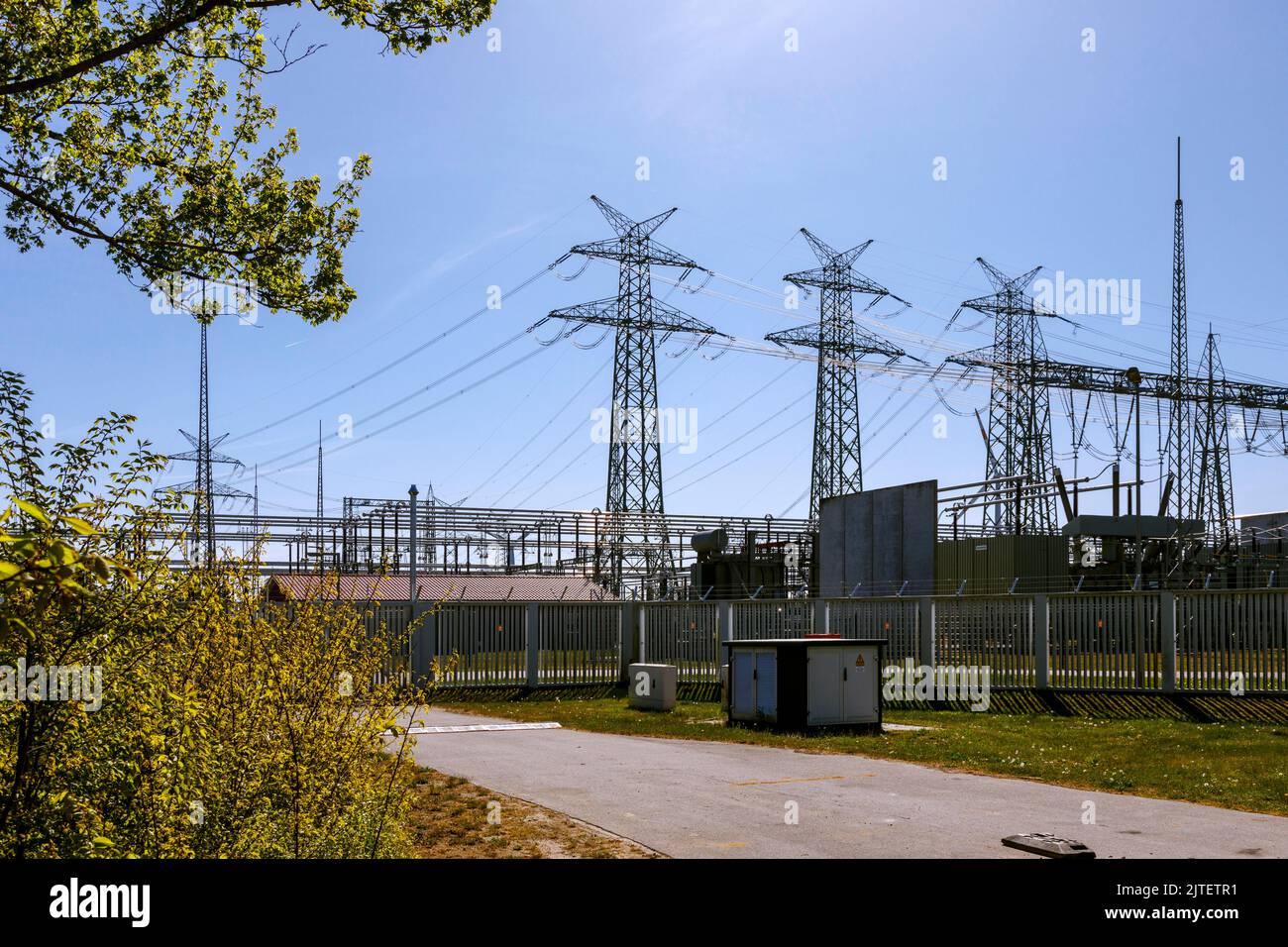 Substation at the gas turbine power plant, next to the decommissioned ...