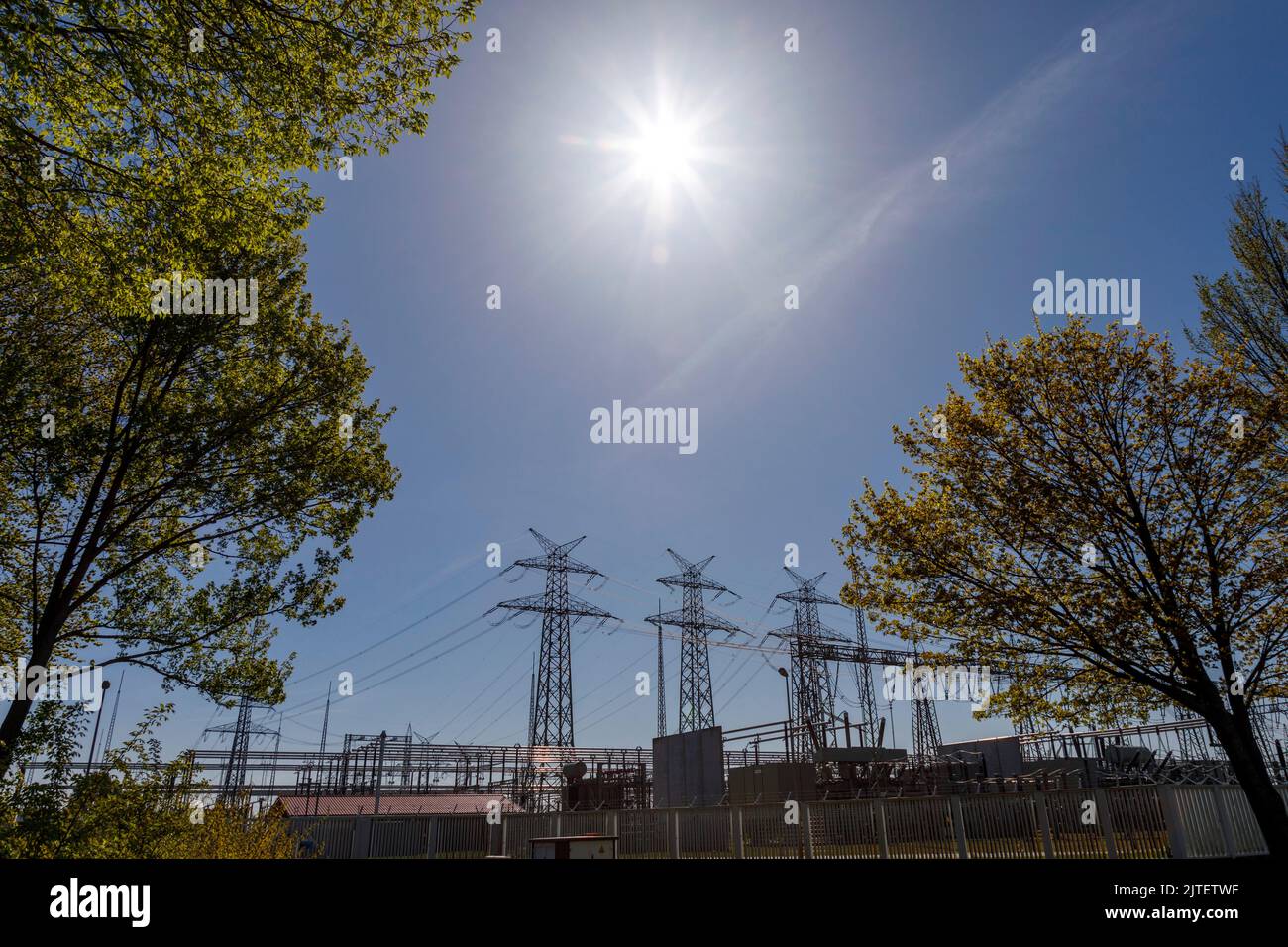 Substation at the gas turbine power plant, next to the decommissioned ...