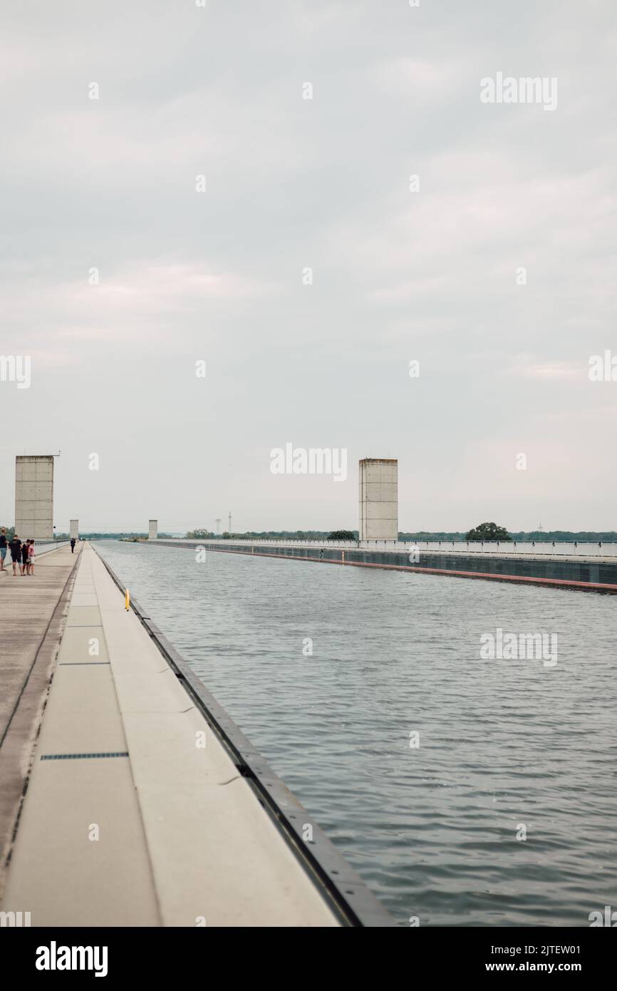 Part of a water bridge in Germany near Magdeburg Stock Photo - Alamy