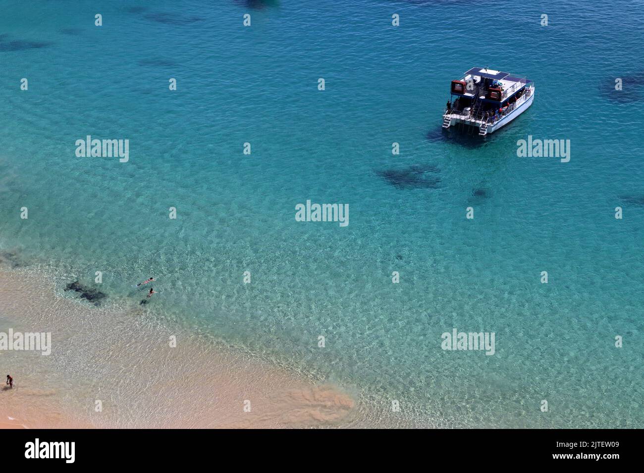 Sancho Beach, at Fernando de Noronhha, Brazil, with blue and cristaline ...