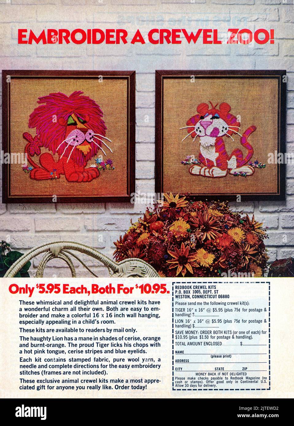Vintage July 1974 "Redbook" magazine issue advert, USA Stock Photo - Alamy