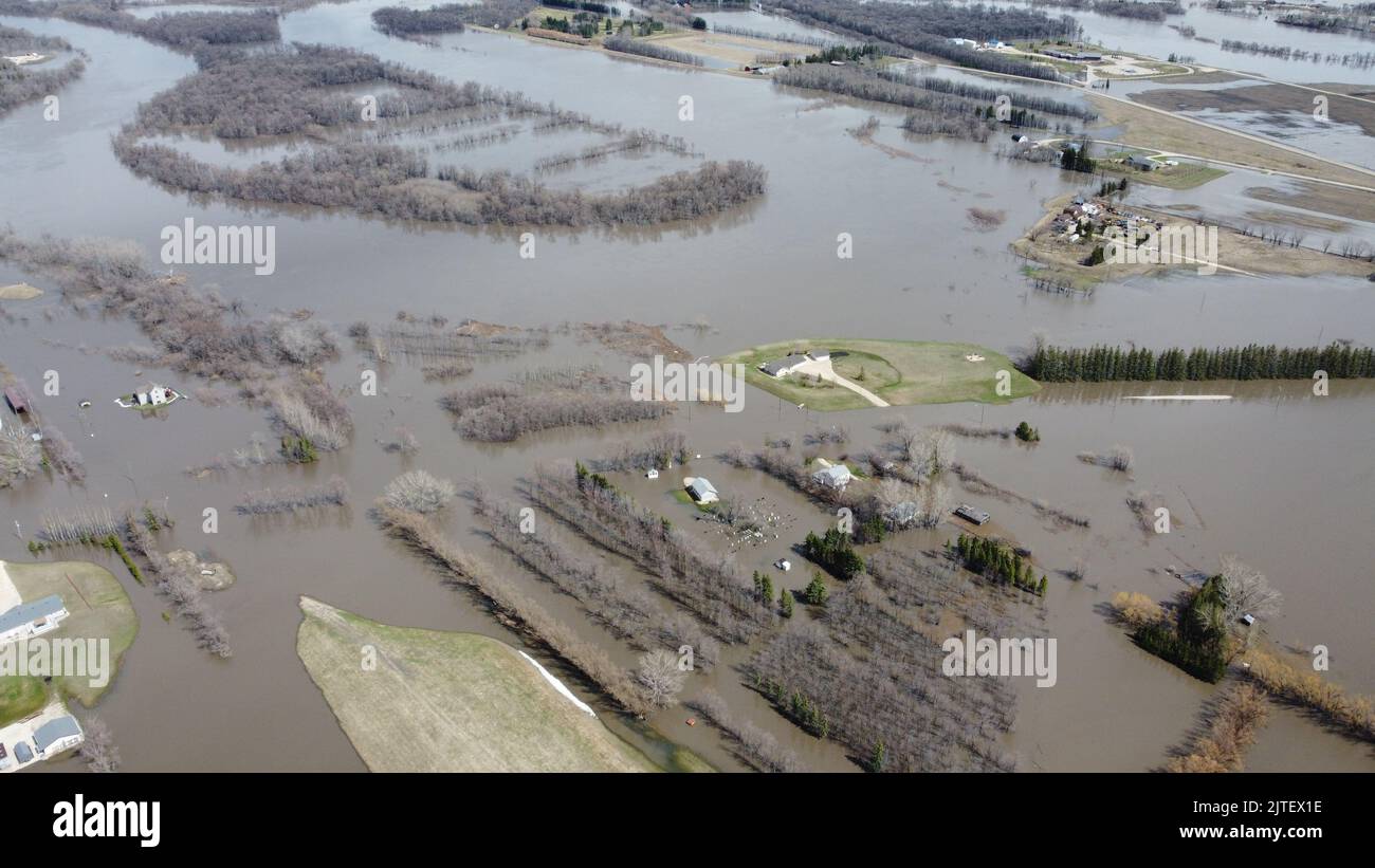 Red River Flooding in Howden Manitoba during May 2022 Stock Photo - Alamy