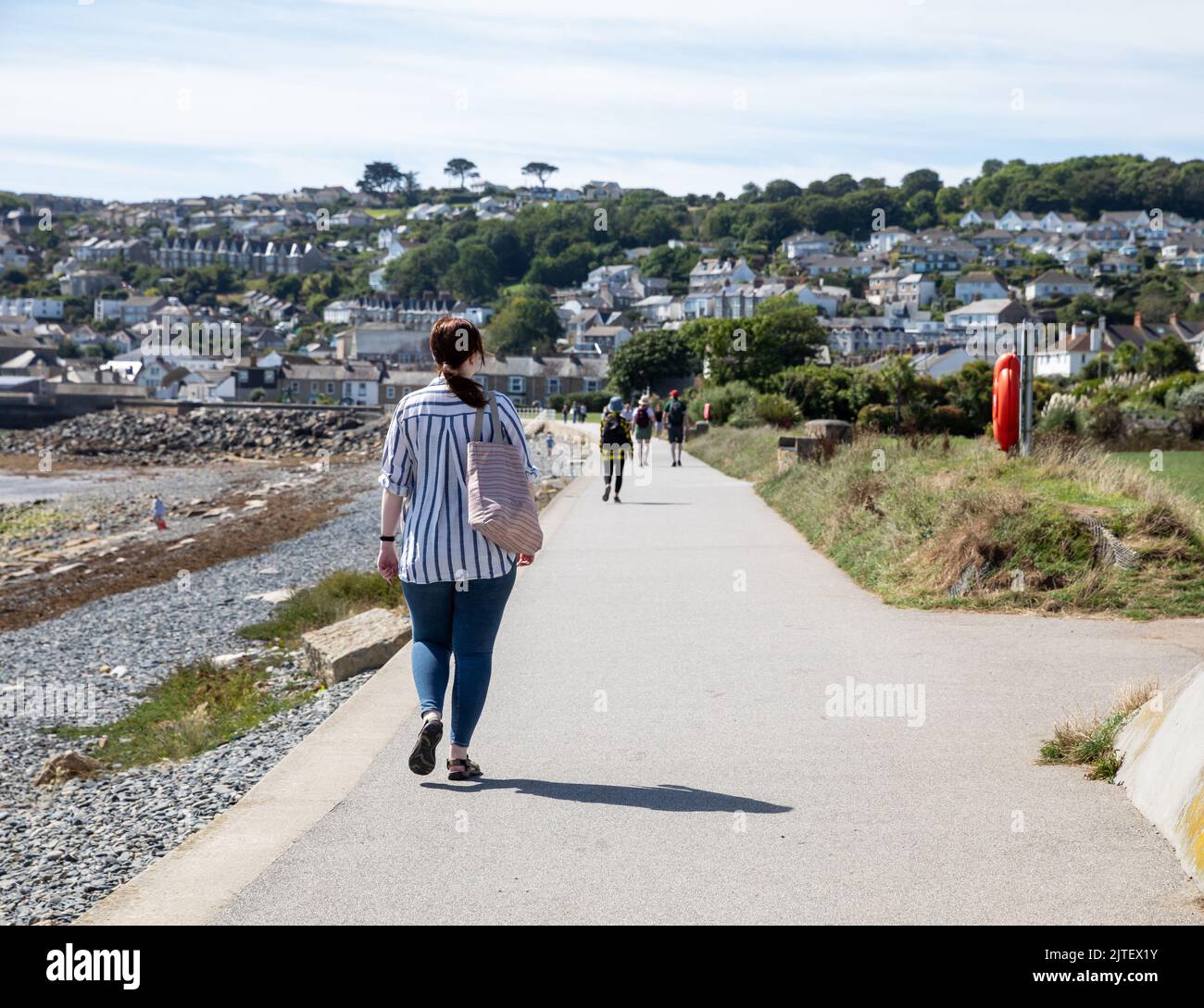 Penzance,Cornwall,30th August 2022,People enjoy the glorious sunshine ...
