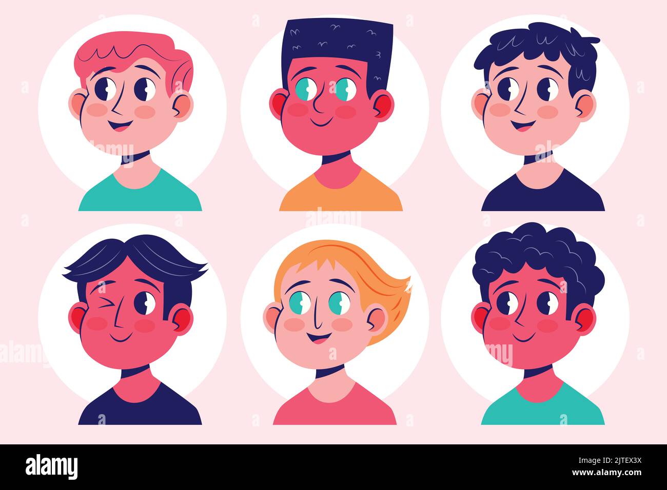 Icon set. icons vector. people avatars. hand drawn icons Stock Vector ...