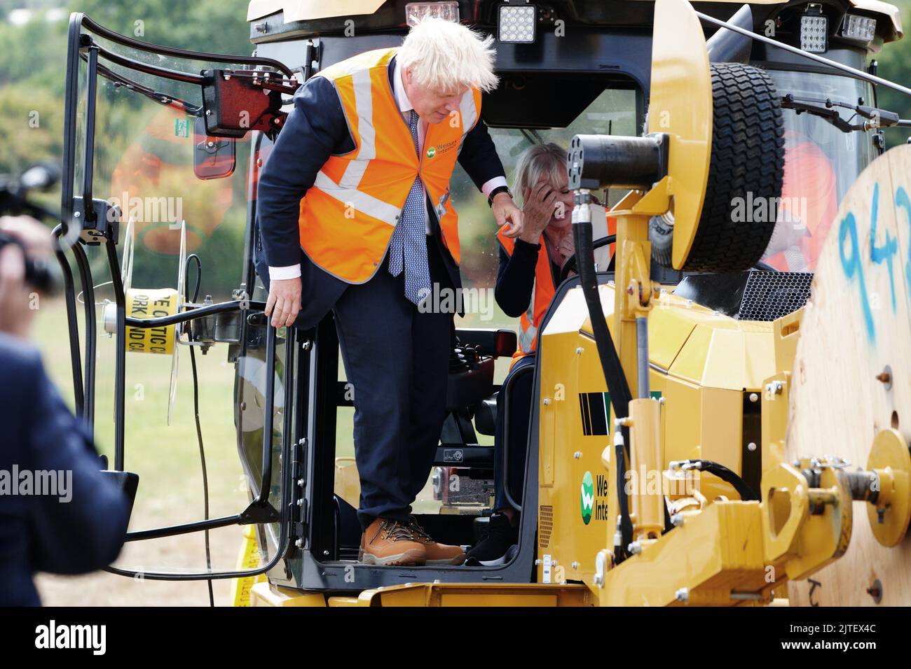 Prime Minister Boris Johnson and Culture Secretary Nadine Dorries in a ...