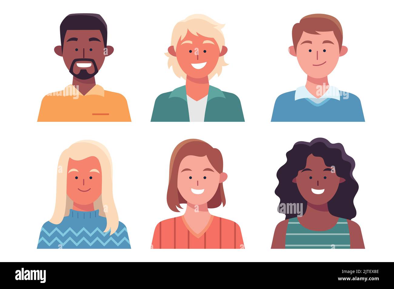 Modern people avatar in casual clothes, vector cartoon illustration ...