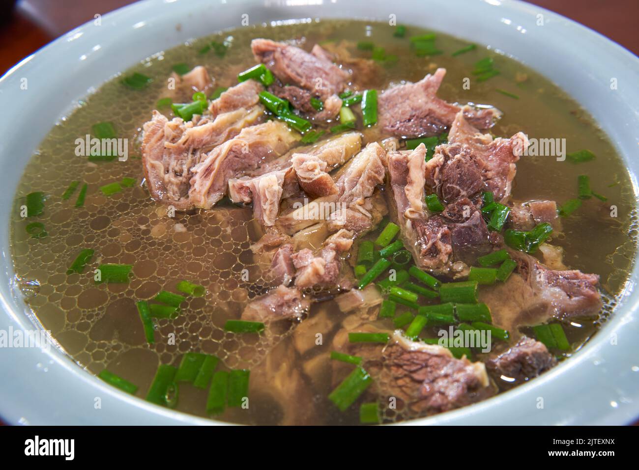 A bowl of delicious and fragrant Cantonese-style clear soup beef ...