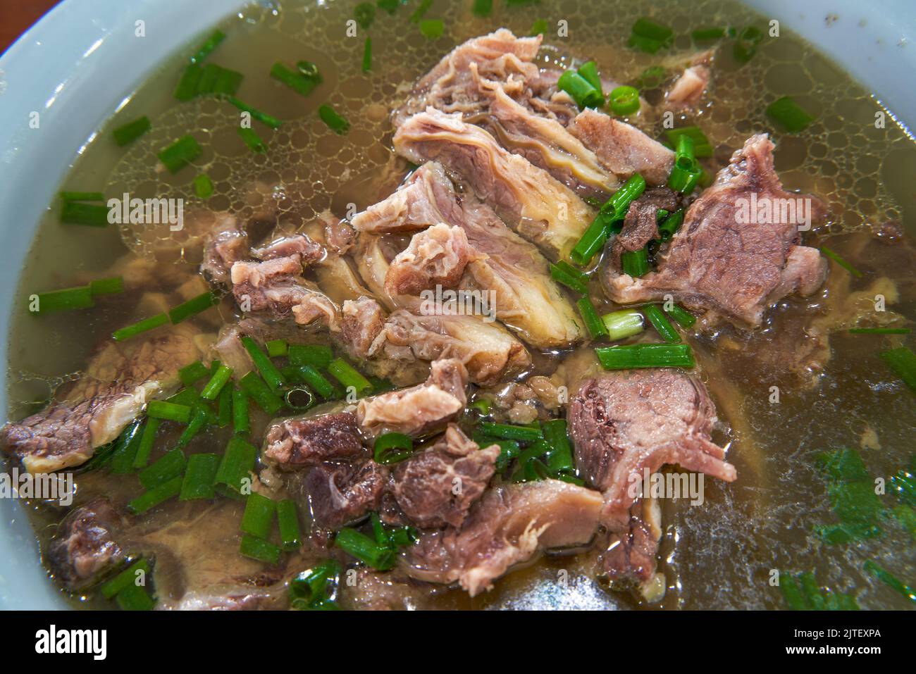 A bowl of delicious and fragrant Cantonese-style clear soup beef ...
