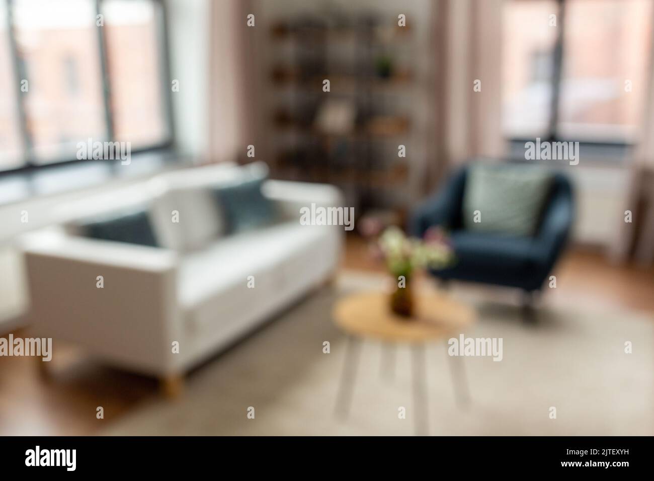Blurred living room background furniture hi-res stock photography and ...