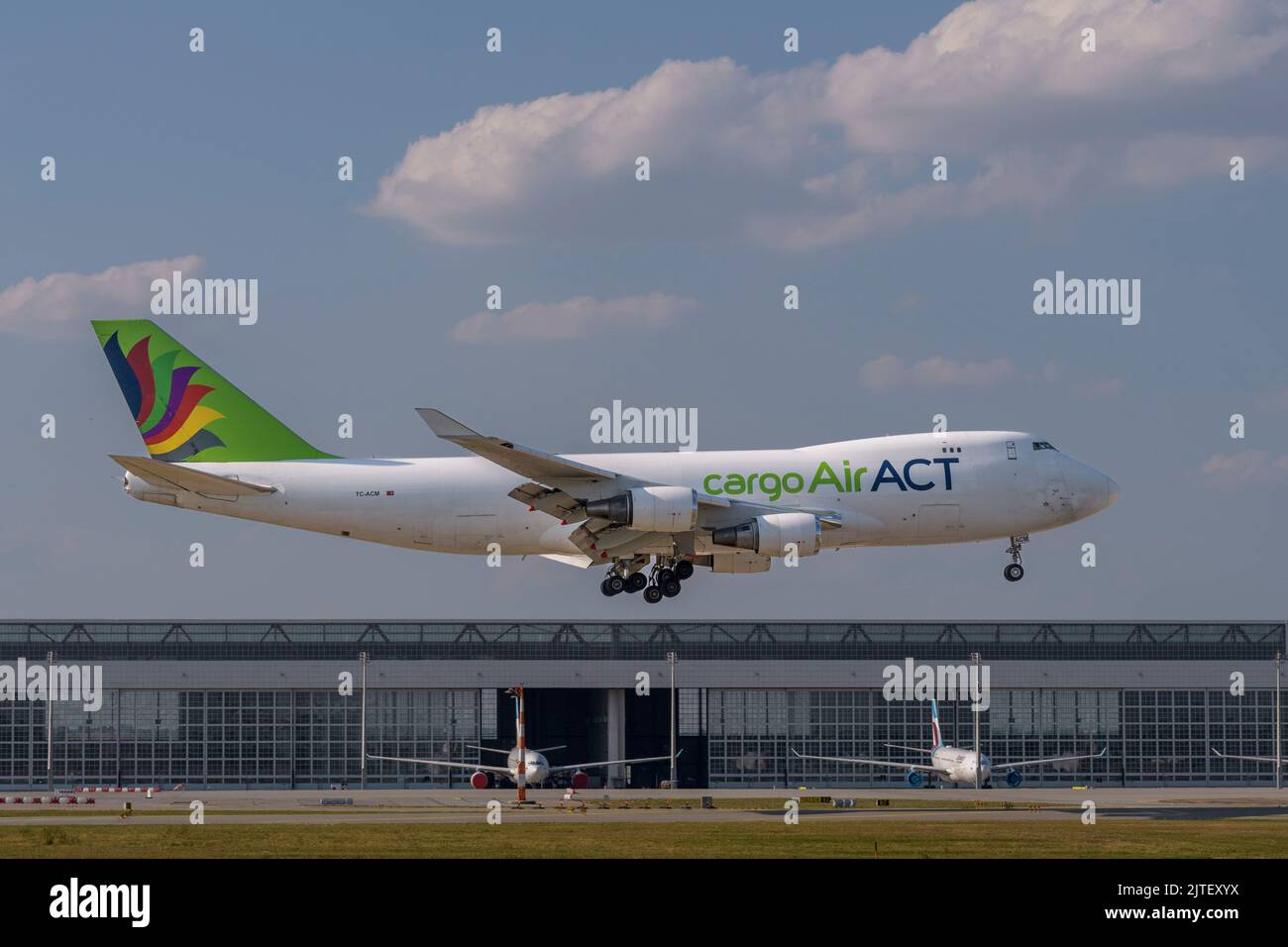 ACT Airlines Boeing 747-428ERF With Aircraft Registration TC-ACM Lands ...