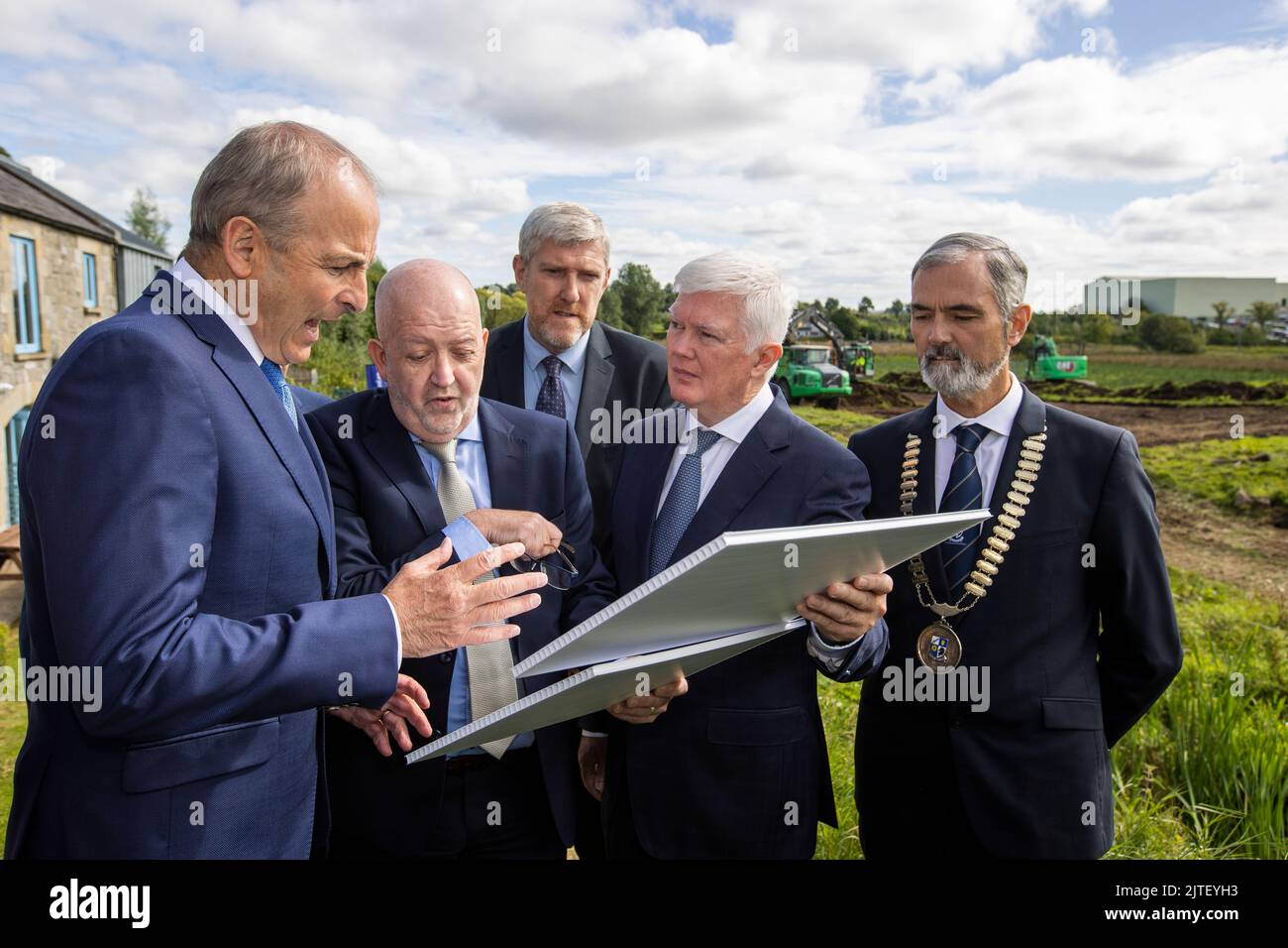 (left-right) Taoiseach Micheál Martin TD, Joe McMahon, Director of ...