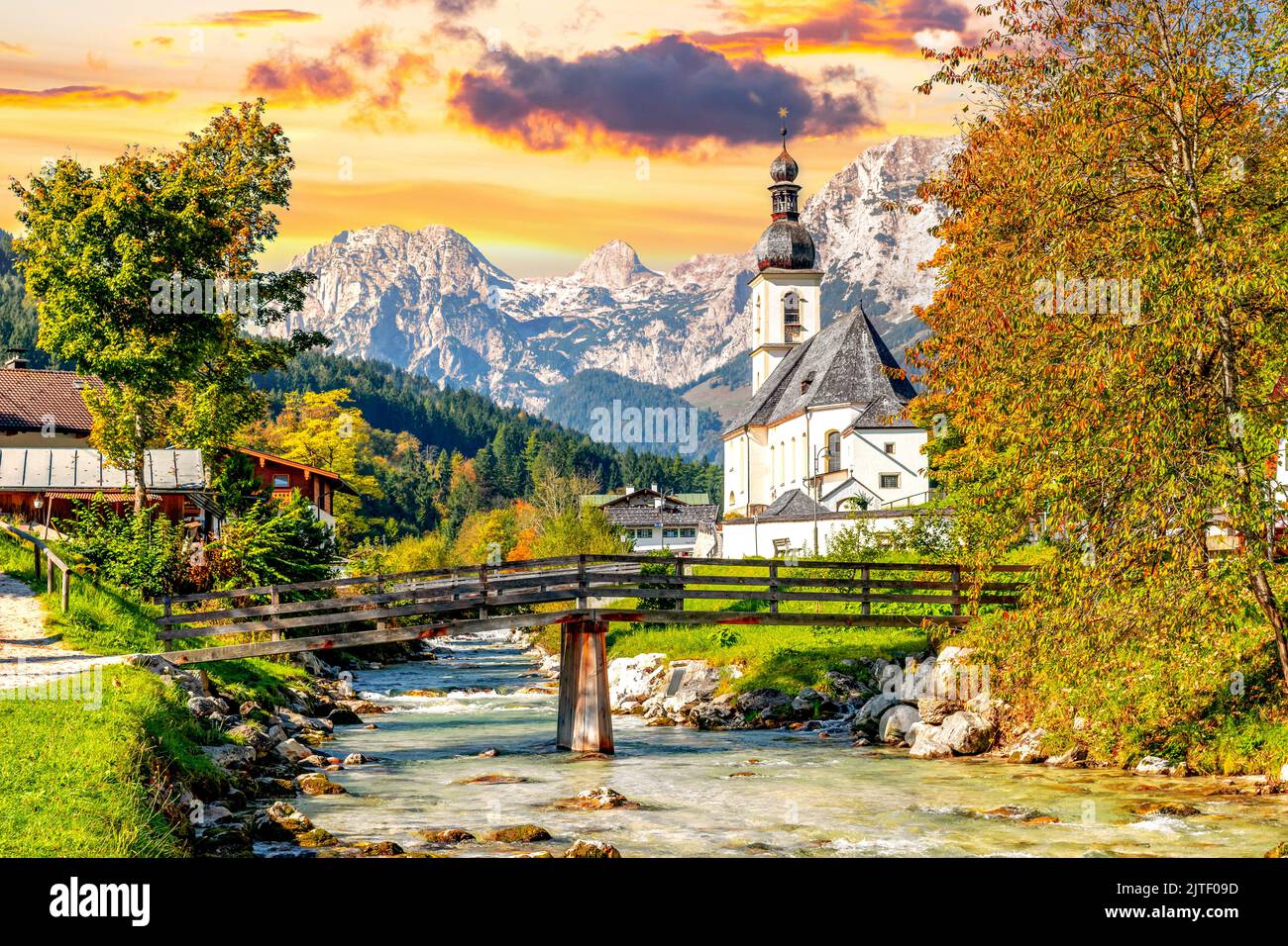 Saint Sebastian Church, Ramsau, Berchtesgaden, Germany Stock Photo - Alamy