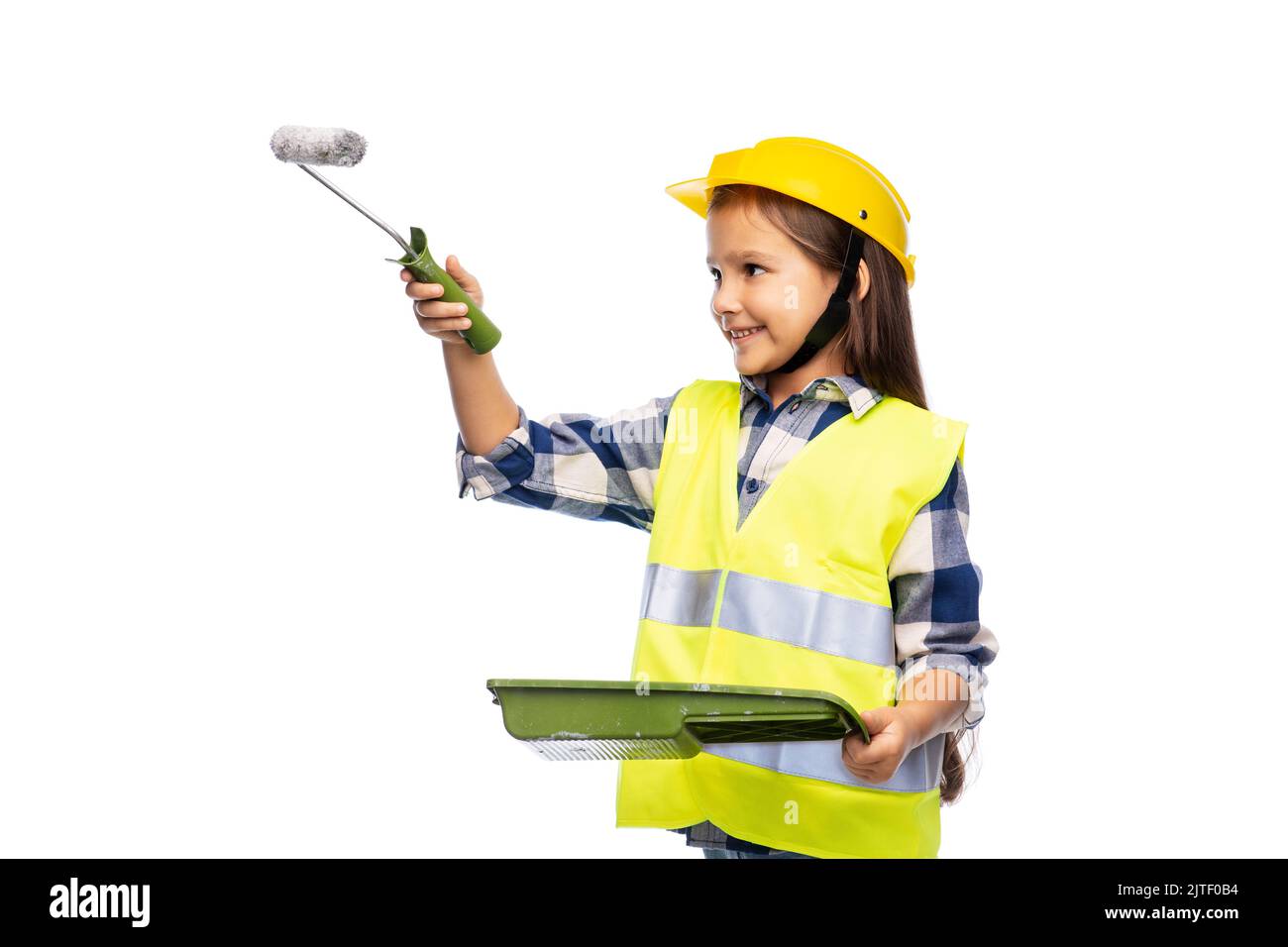 Girl painter profession paint job hi-res stock photography and images ...