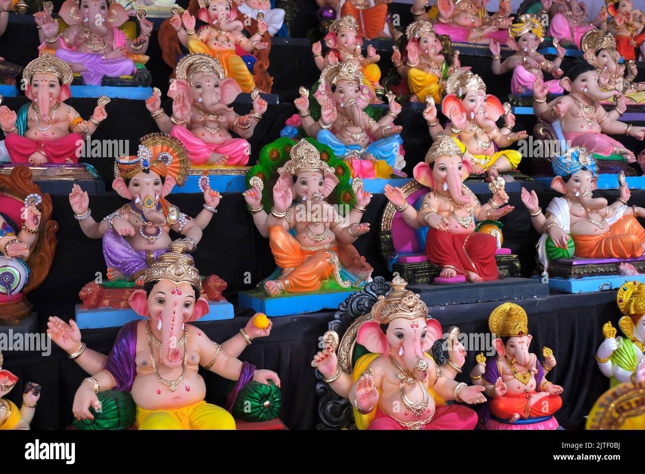 26 August 2022, Pune, India, Ganesha or Ganapati for sale at a shop on ...