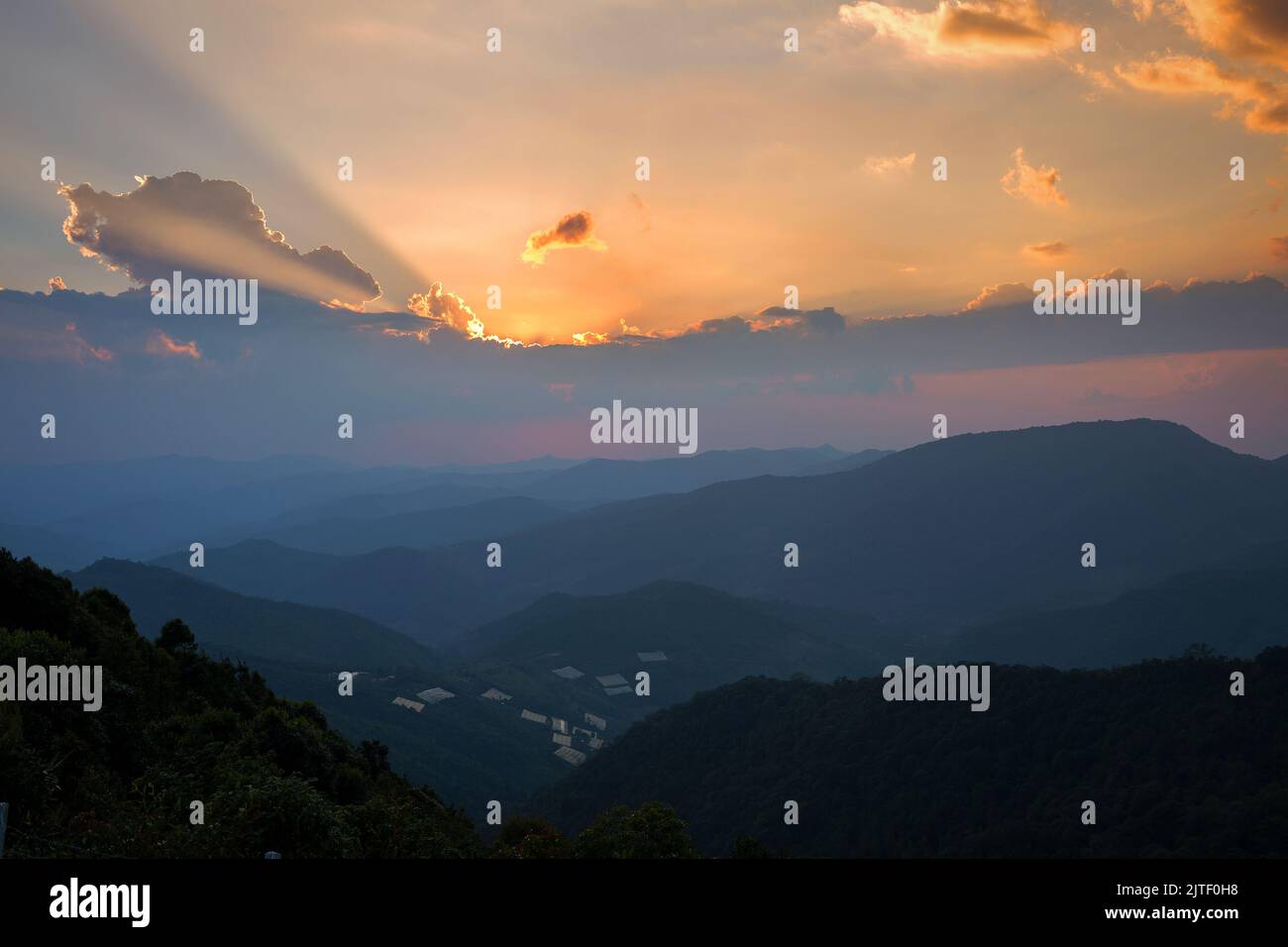 the lines and pattern mountains of rain forest a nature background ...