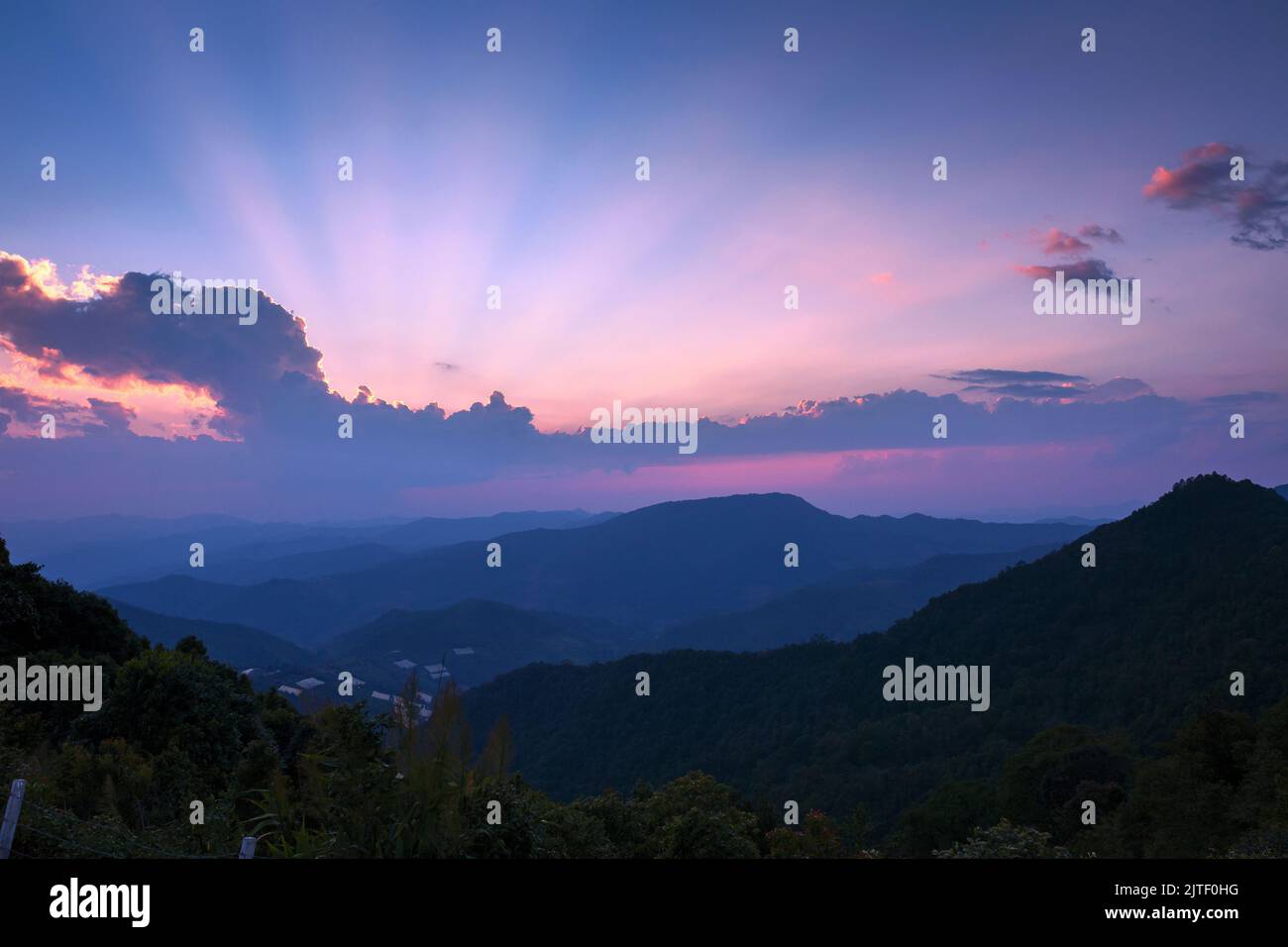 the lines and pattern mountains of rain forest a nature background ...
