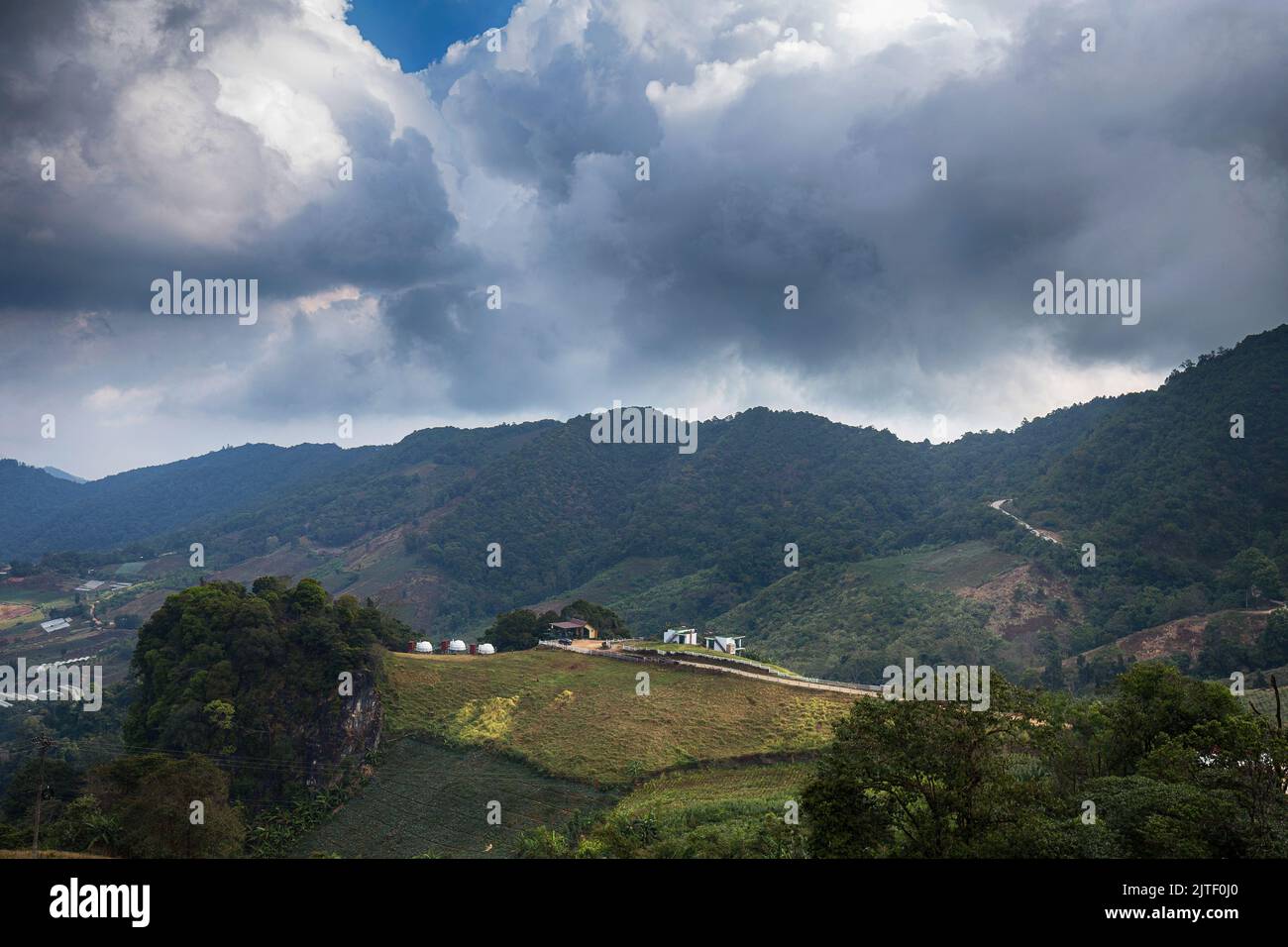 the lines and pattern mountains of rain forest a nature background ...
