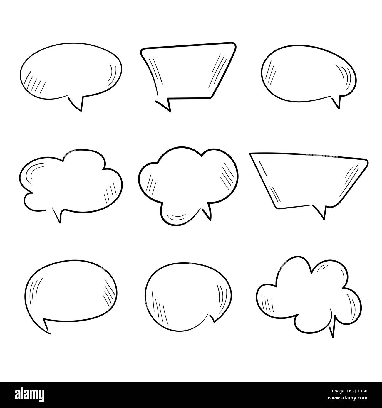 Blank dialog balloon for speech or conversation. Comic style hand drawn ...