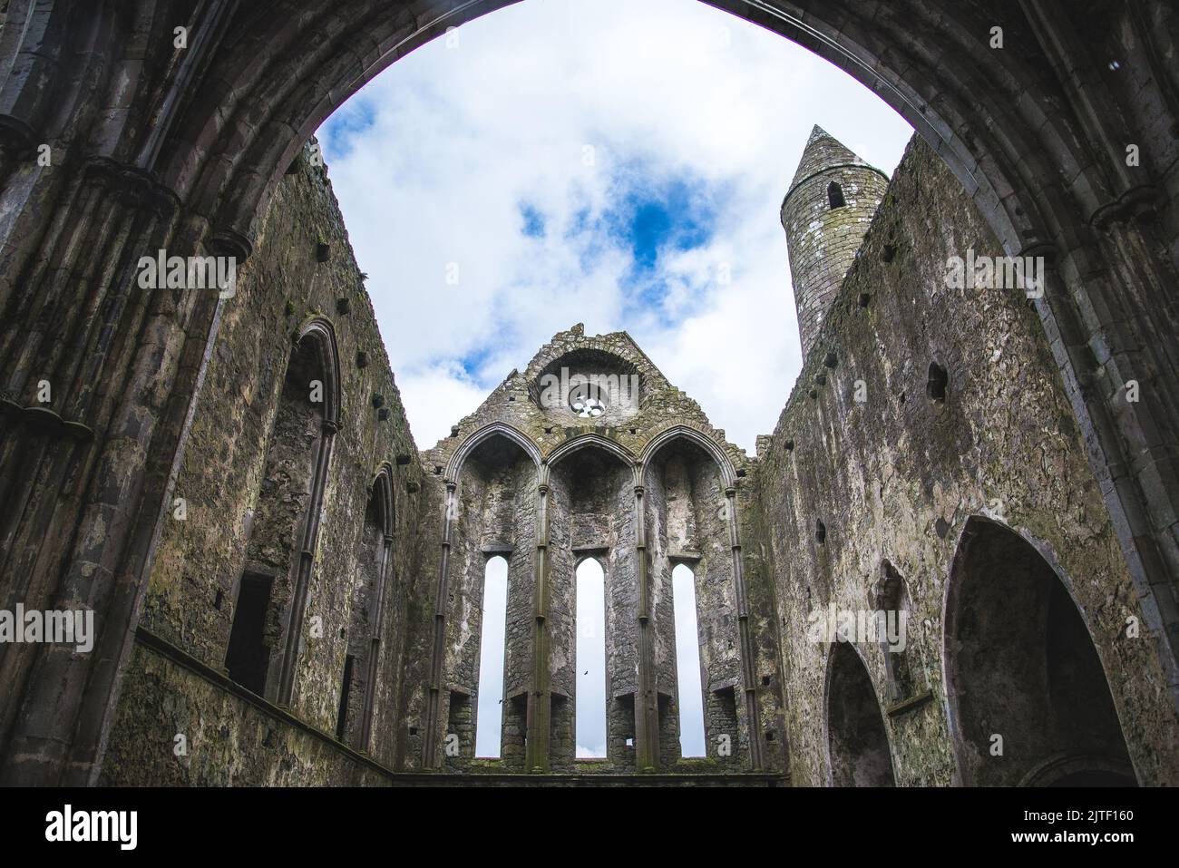 Old historical ruins in Ireland with sky Stock Photo - Alamy