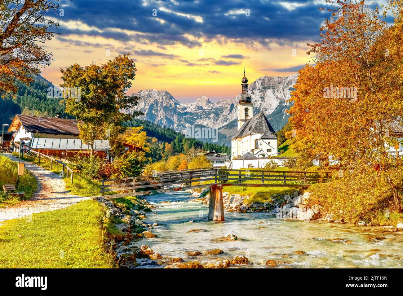 Saint Sebastian Church, Ramsau, Berchtesgaden, Germany Stock Photo - Alamy
