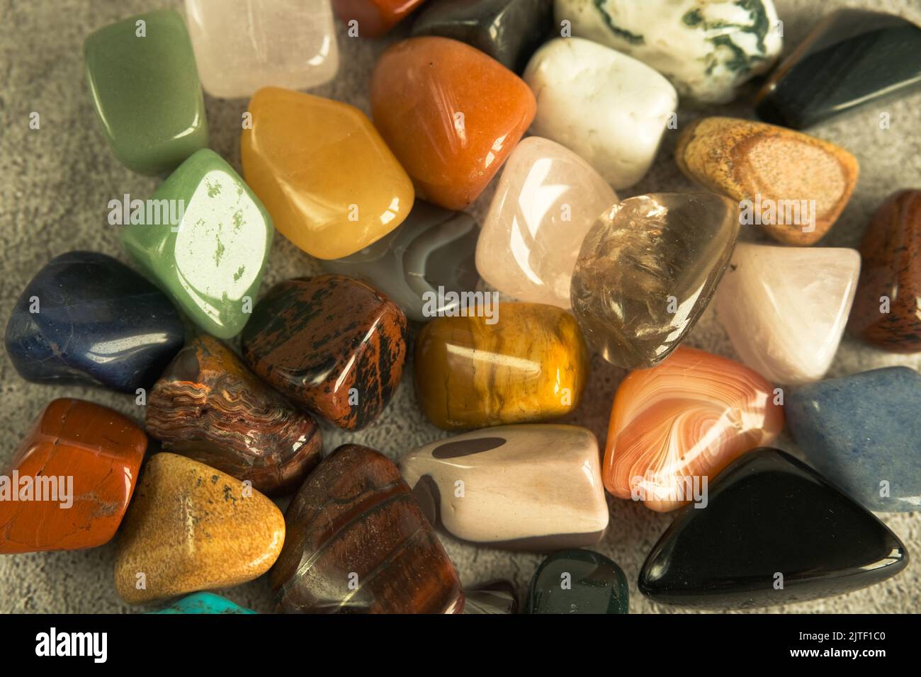 Collection of Semi Precious Gem Stones Stock Photo - Alamy