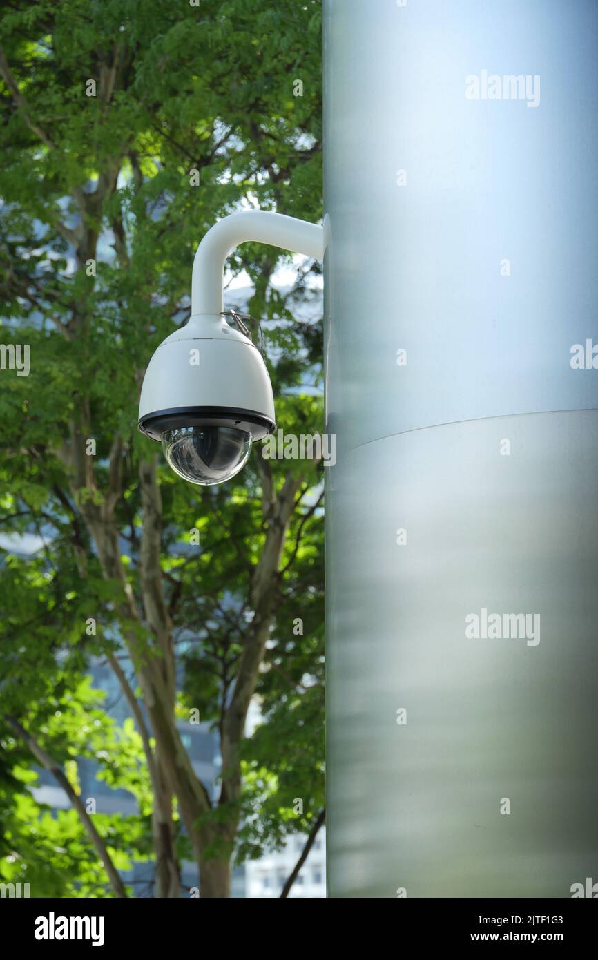 CCTV security camera operating outdoor Stock Photo - Alamy