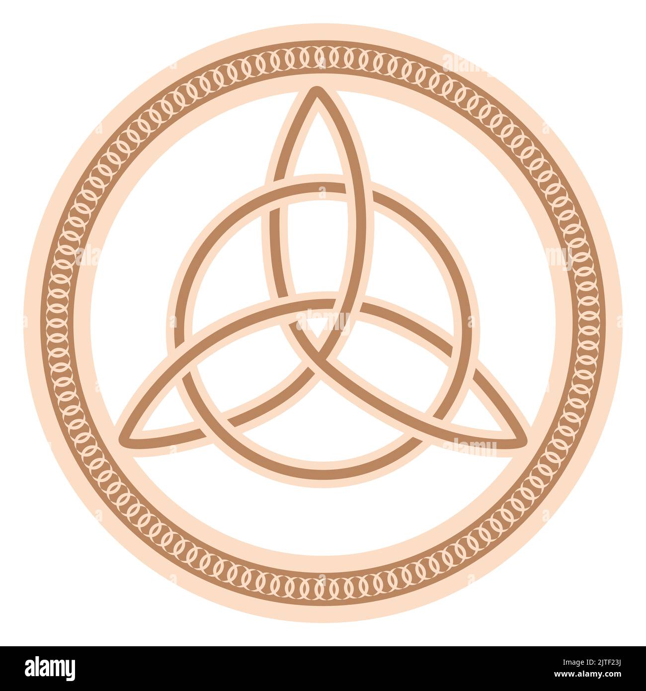 Celtic Trinity Knot. Pendant. Beige trendy, design with runes and sun ...