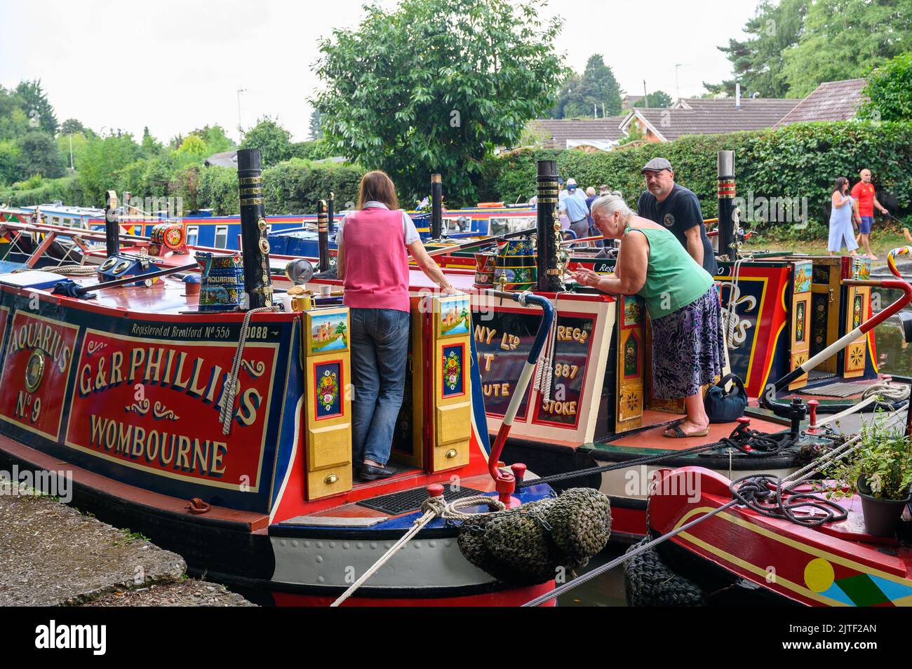 Boats taking part in the 250th-anniversary celebrations of the opening ...