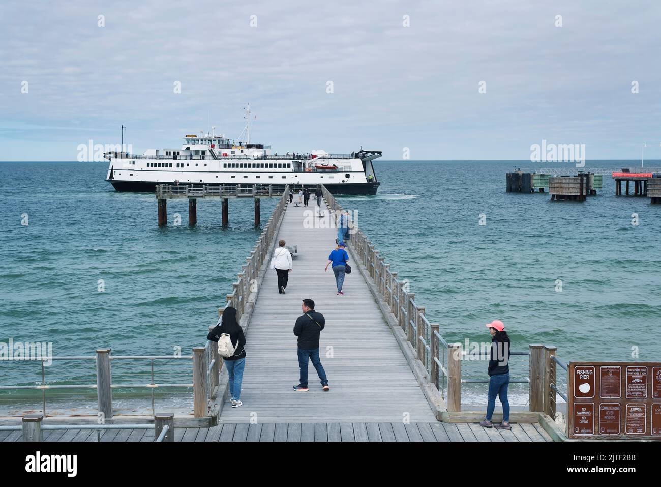 Oak Bluffs, Massachusetts. May 23, 2022. The nantucket ferry coming ...