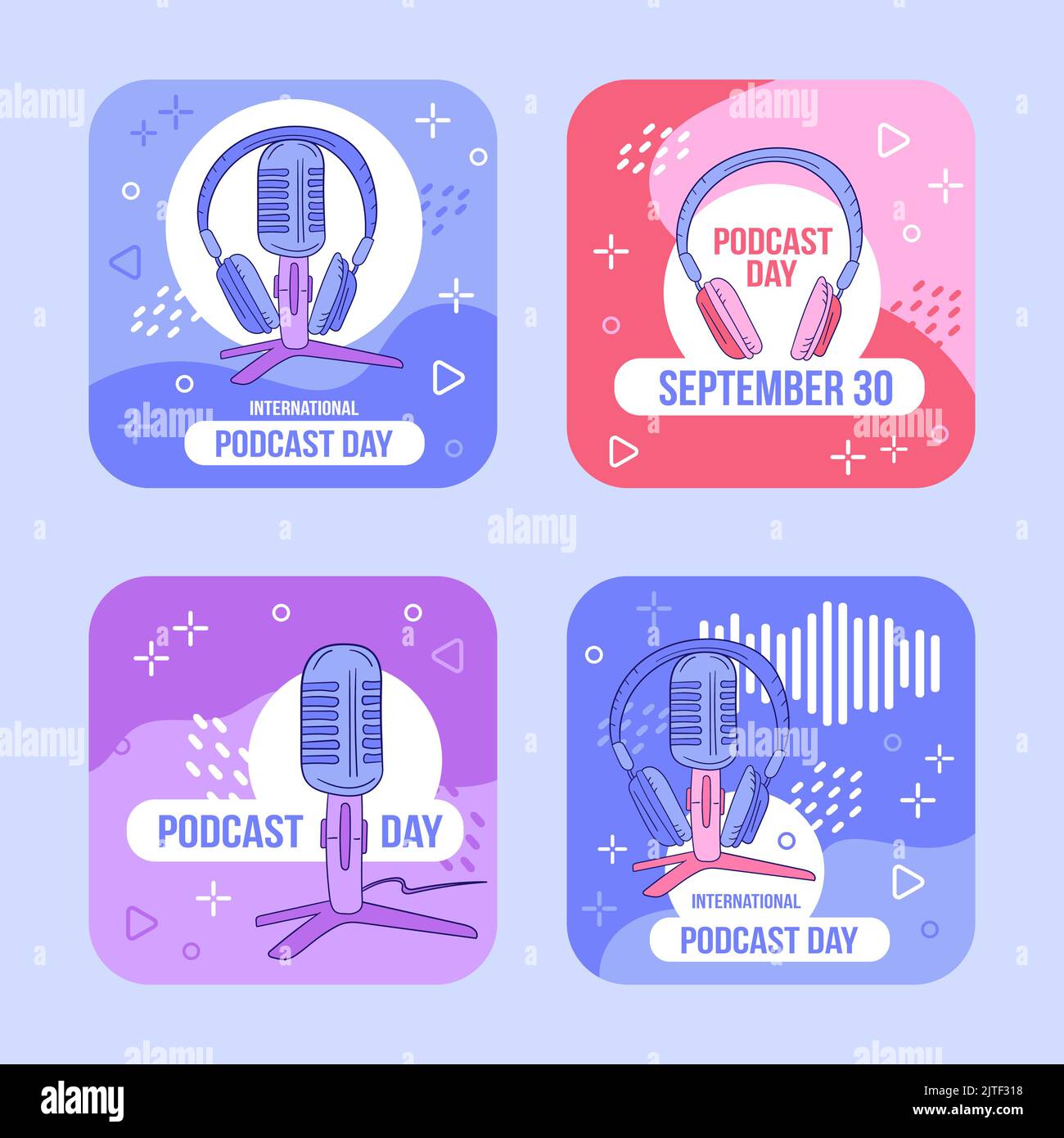 Vector illustration on the theme of International Podcast Day on ...