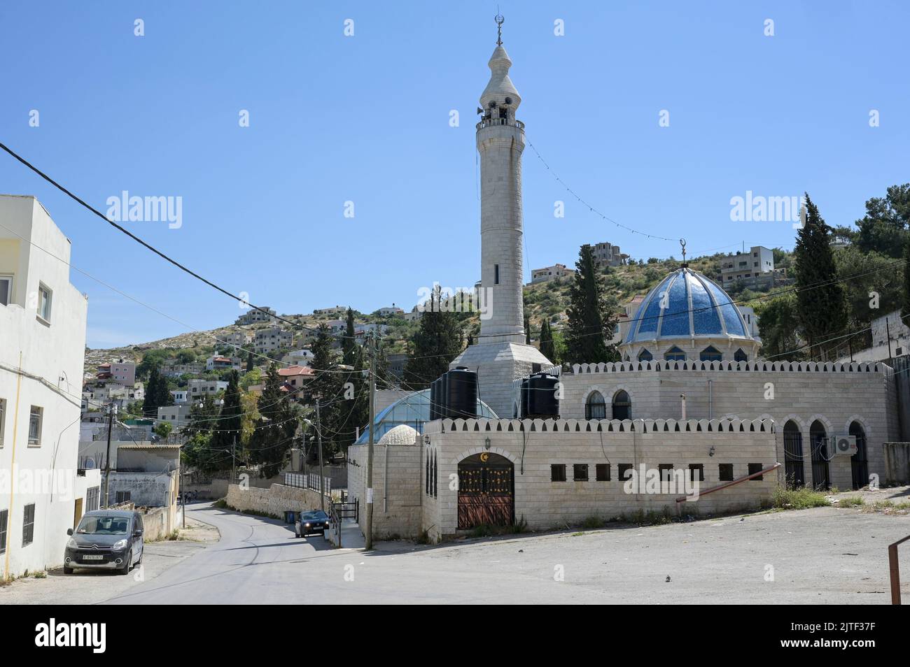 PALESTINE, Jenin, village Anza, mosque / PALÄSTINA, Jenin, Dorf Anza ...