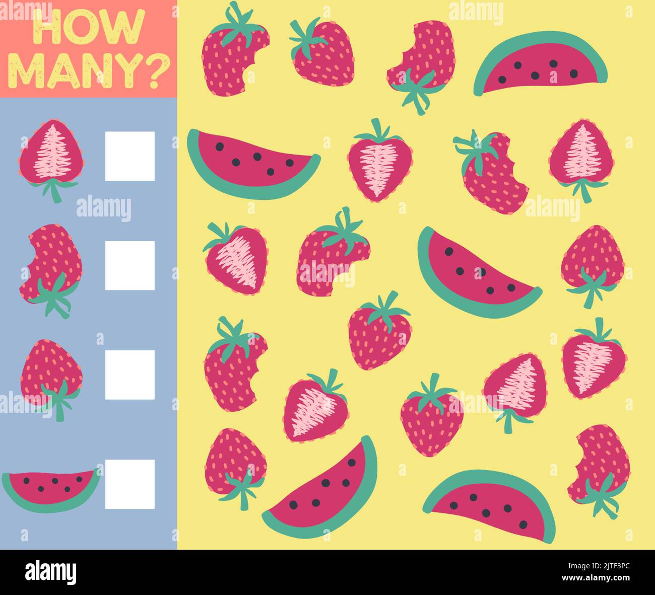 How many are they game. Counting fruit for preschool. Count the fruits ...