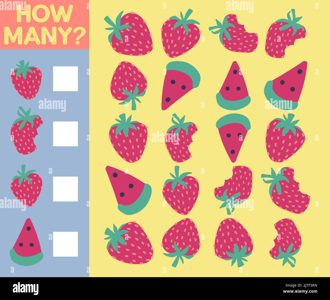 How many are they game. Counting fruit for preschool. Count the fruits ...