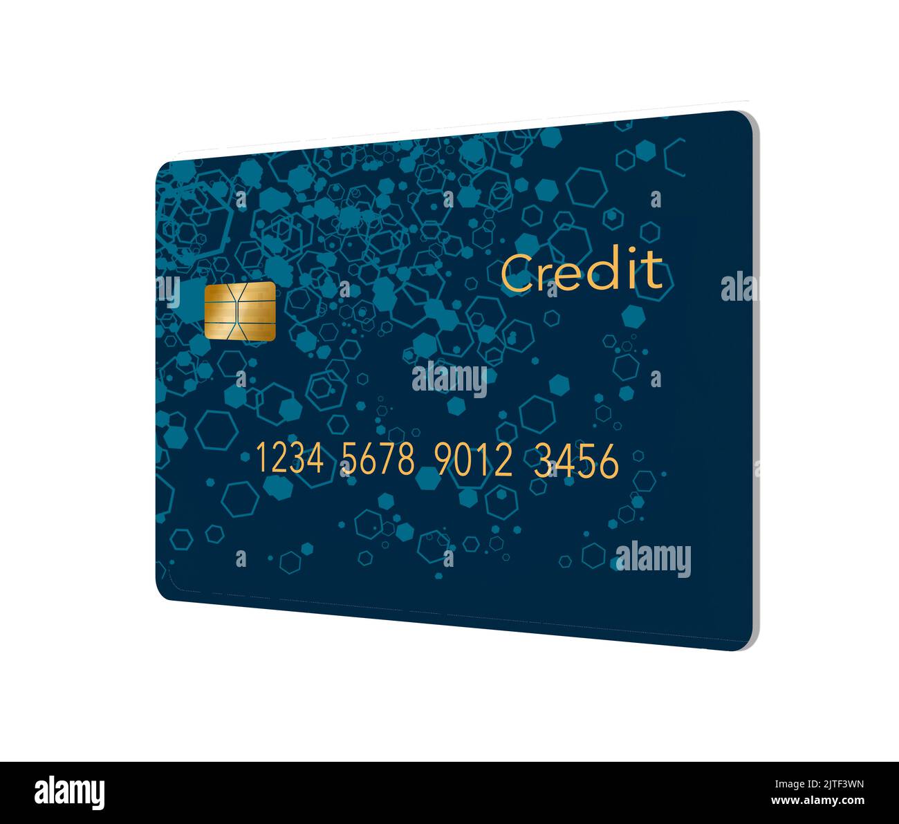 Here is a generic mock credit card with a modern design and text space ...