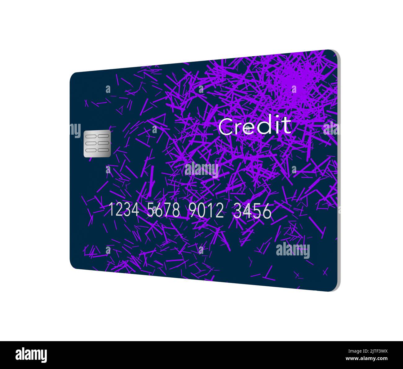 Here is a generic mock credit card with a modern design and text space ...